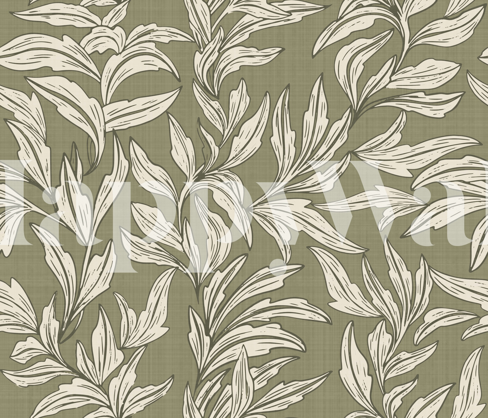 Rustic Leafy Design Wallpaper | happywall.com