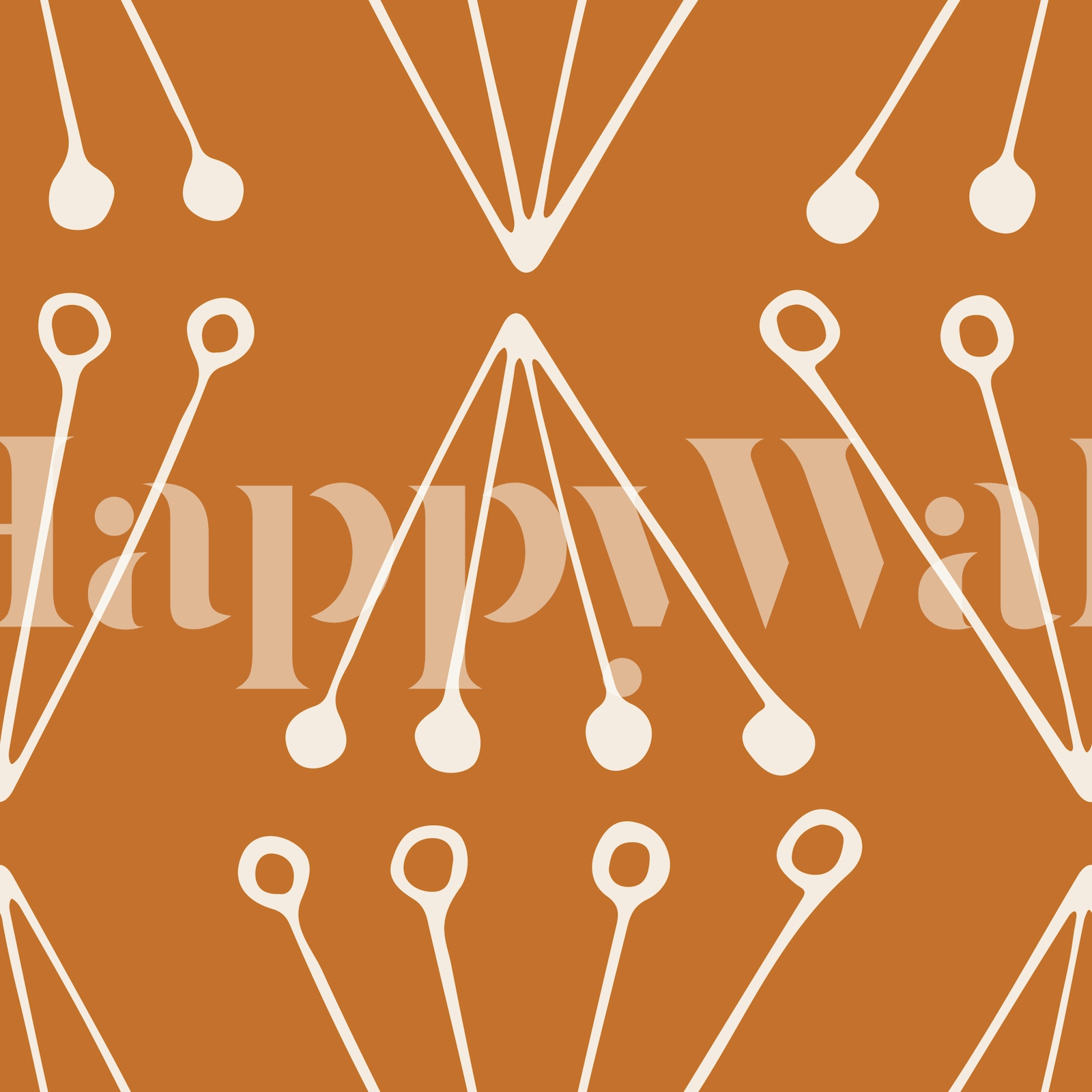 Abstract Modern Geo rust brown Wallpaper | happywall.com