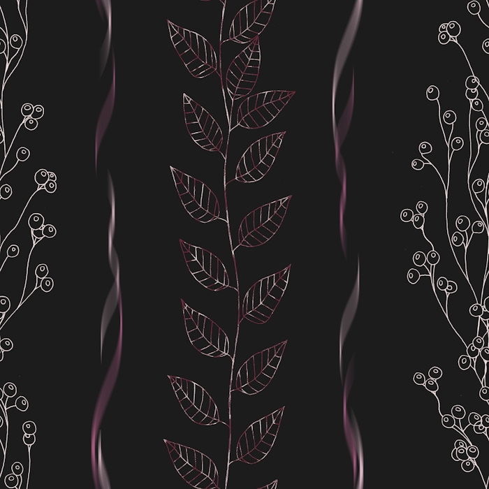 Twilight Botanical Vines Wallpaper | happywall.com