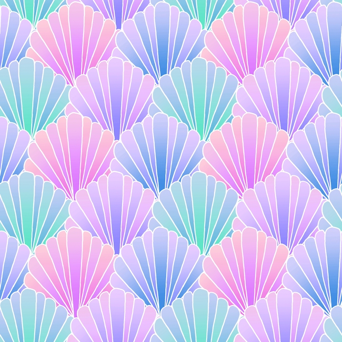 Pastel Seashell Delight Wallpaper | Happywall.com