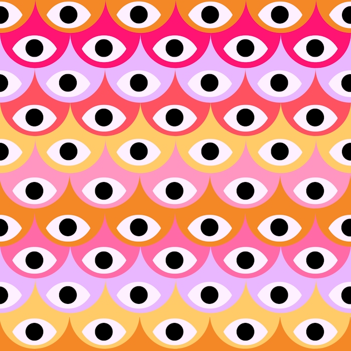 Vibrant Eye Motif Wallpaper | happywall.com