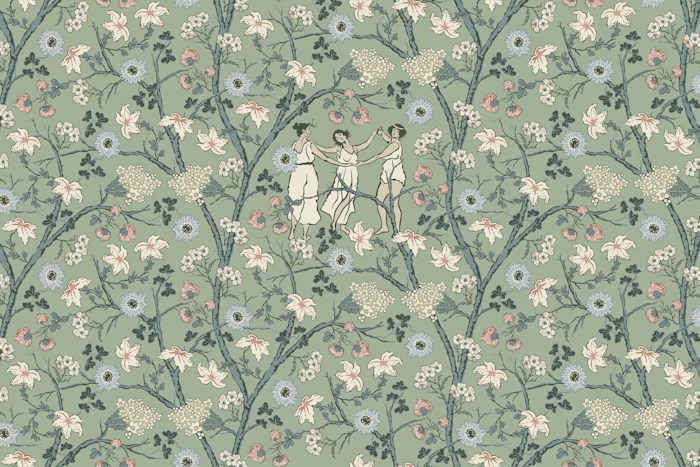 Midsummer Dance on Green Mural - Happywall.com