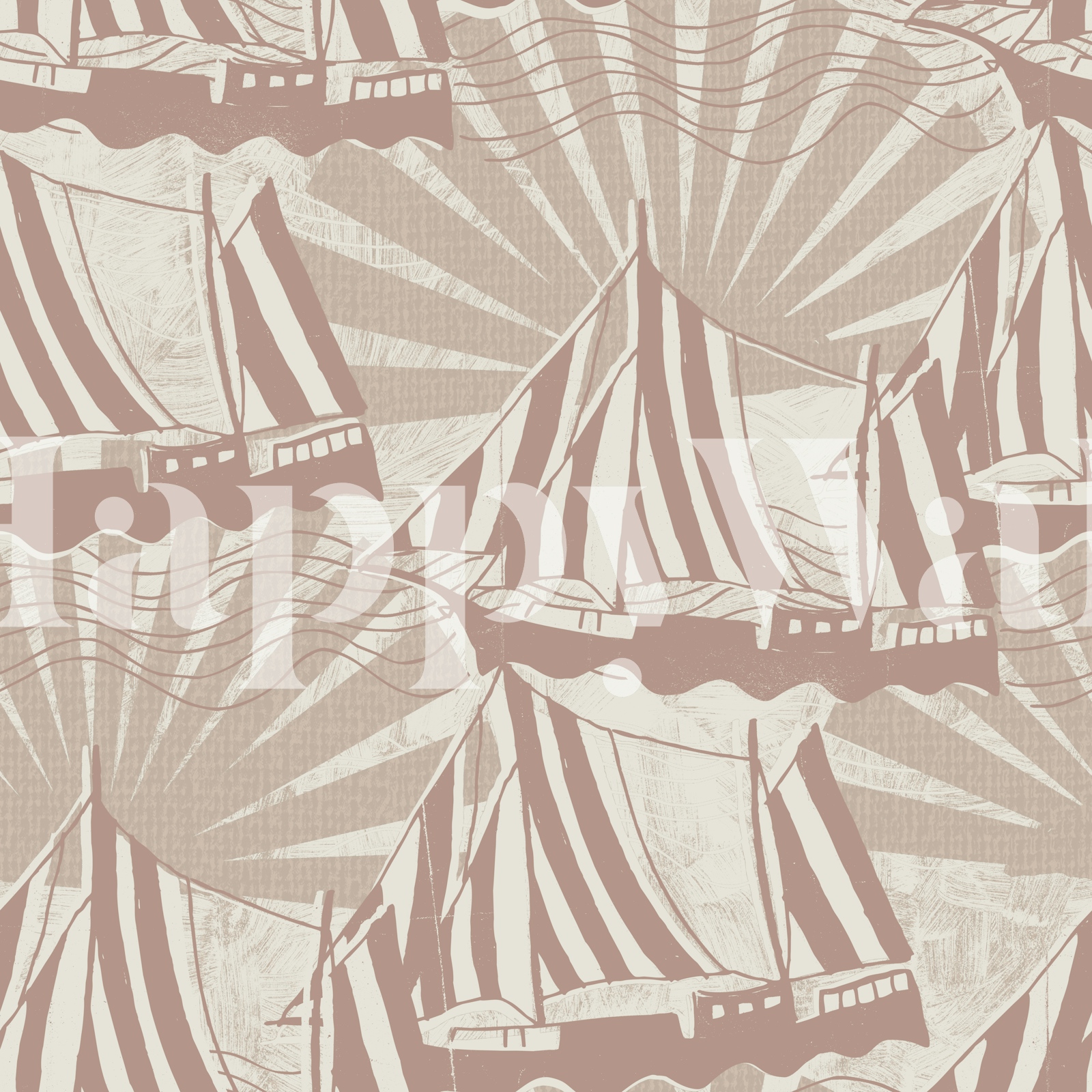 Retro Nautical Adventure Wallpaper | happywall.com