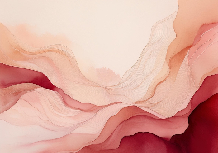 Serene Blush Waves Wallpaper - Happywall.com