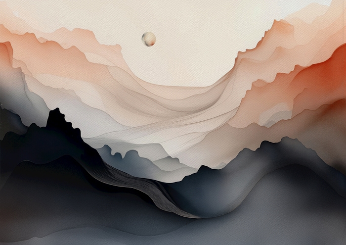 Mountain Mist Hues Abstract Wallpaper