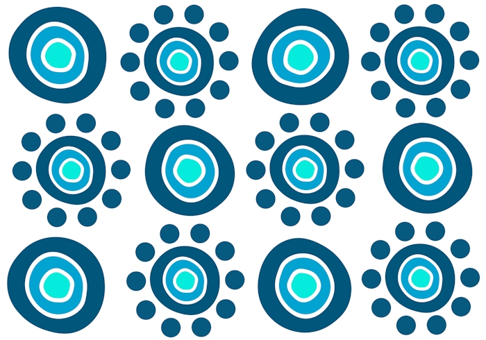 Abstract Blue Rounds Wallpaper | happywall.com