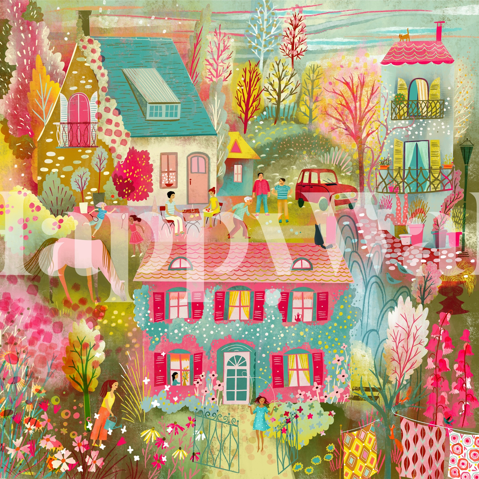 Bohemian Cottages in France Wallpaper