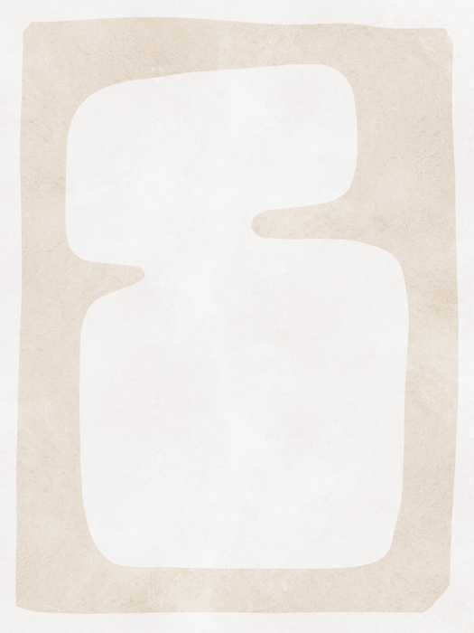 Beige Abstract Form Wallpaper | happywall.com