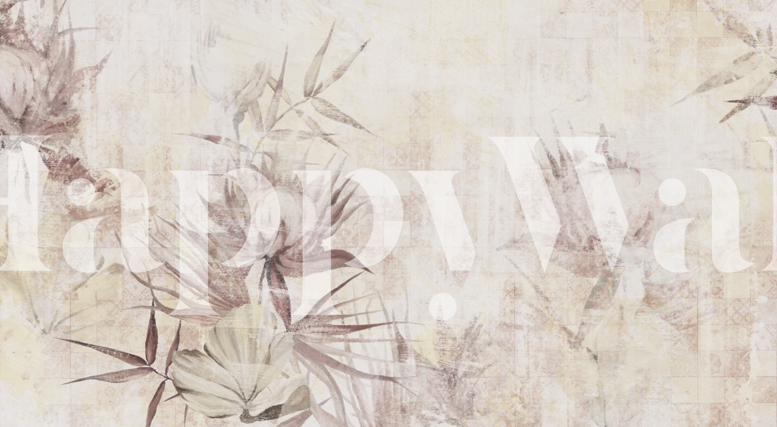 Rustic Floral Wallpaper in Soft Pastels