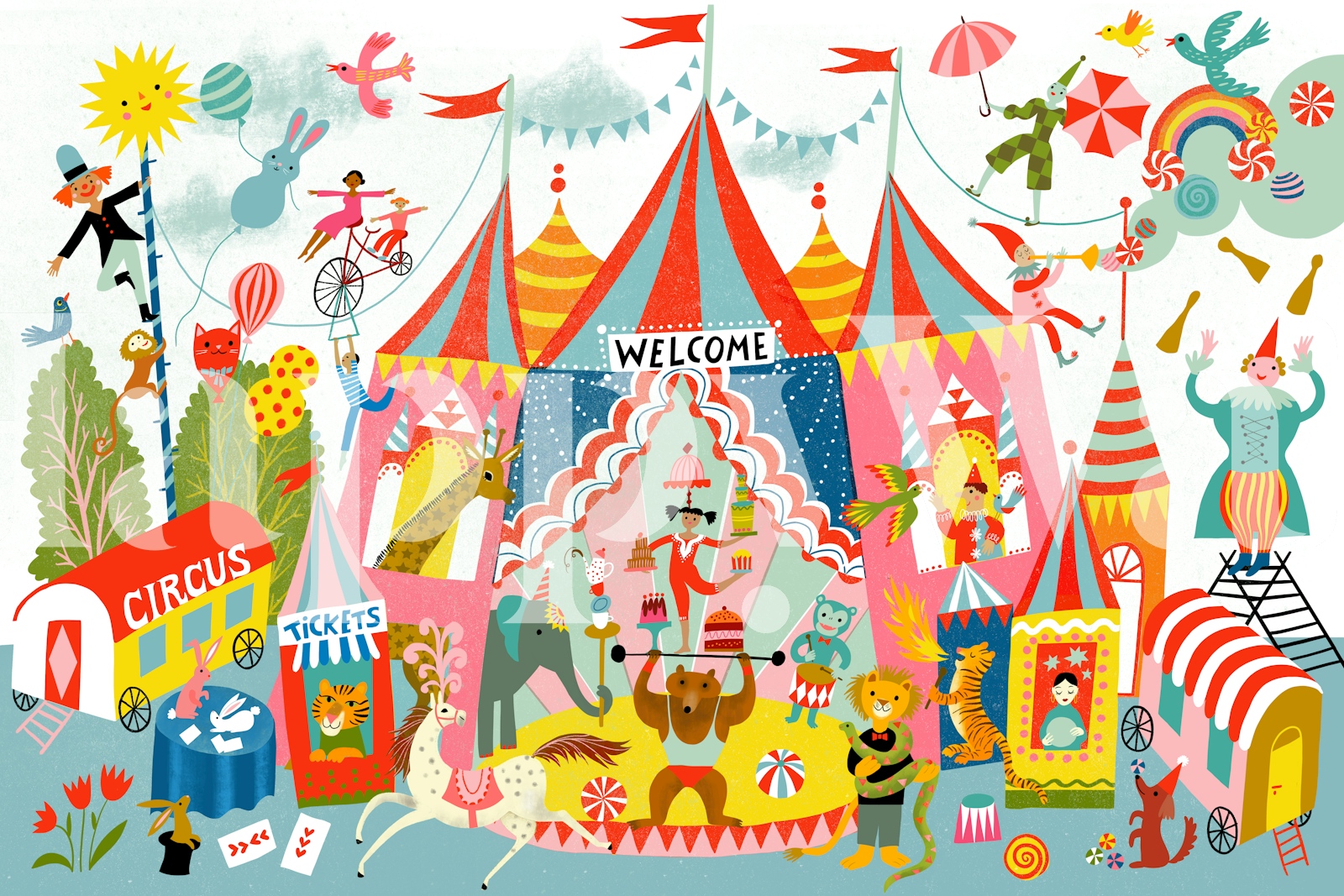 My Wonderful Busy Circus World Wallpaper
