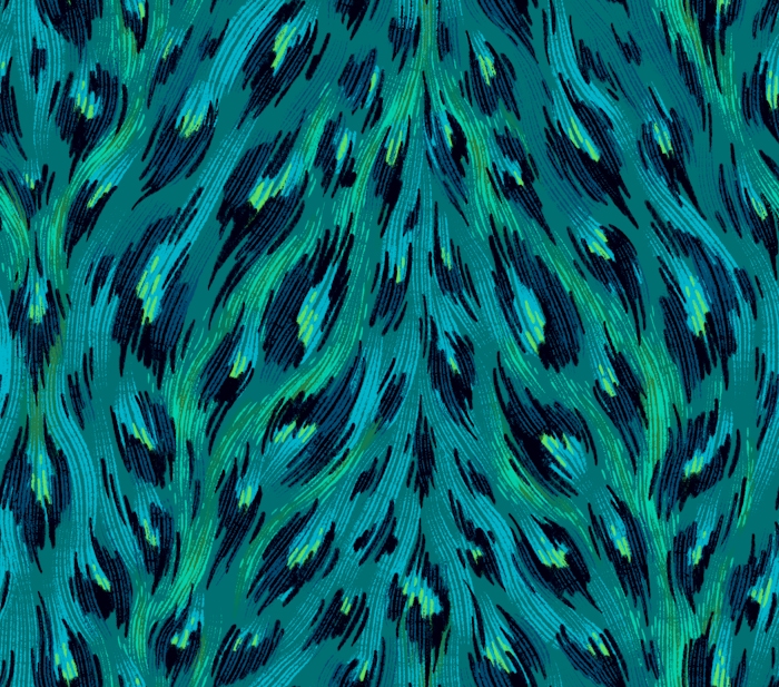 Teal Leopard Print Wallpaper - Bold Animal Design