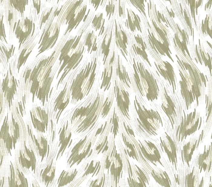 White Gold Leopard Print Wallpaper