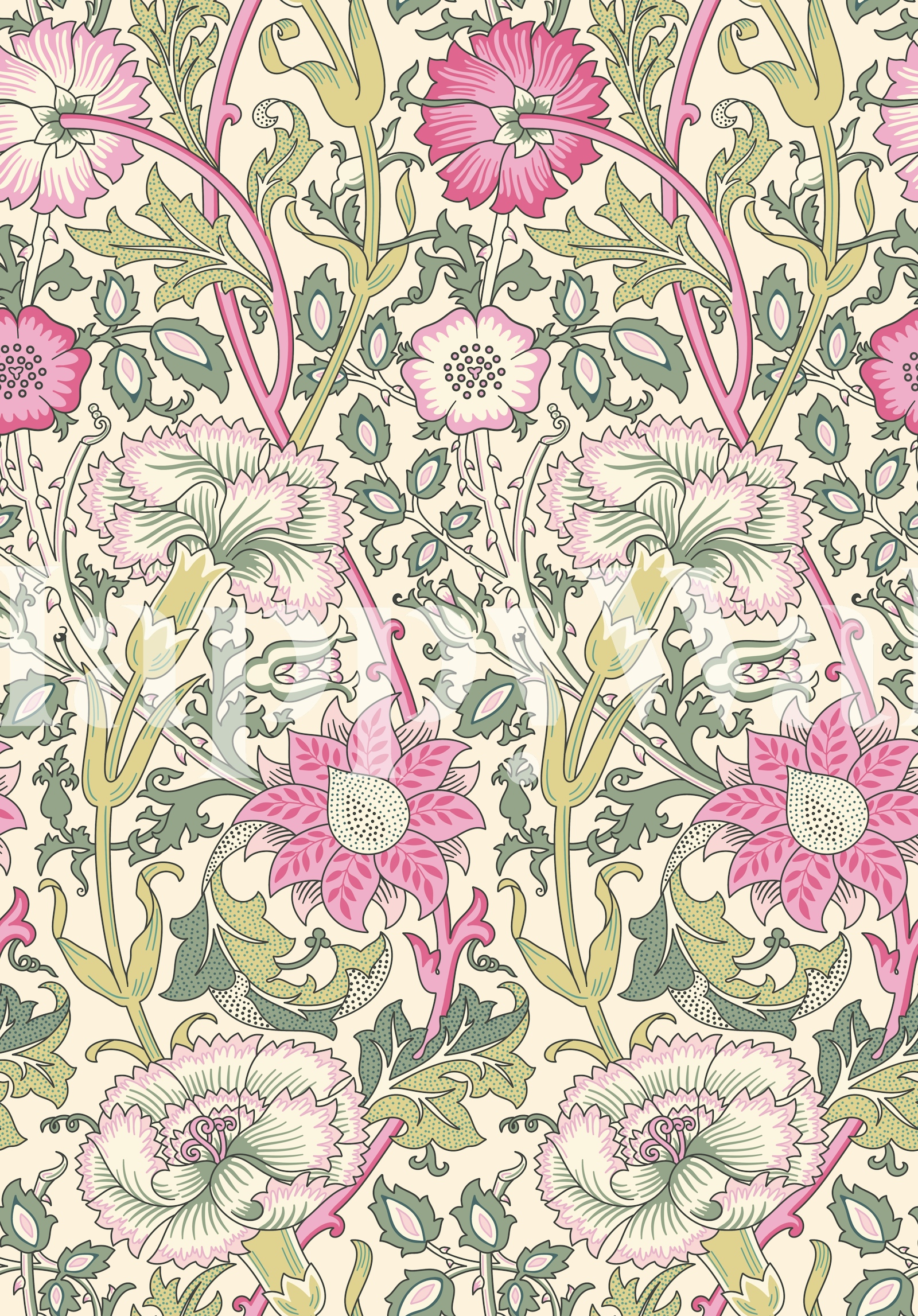 William Morris Pink and Rose 4 Wallpaper