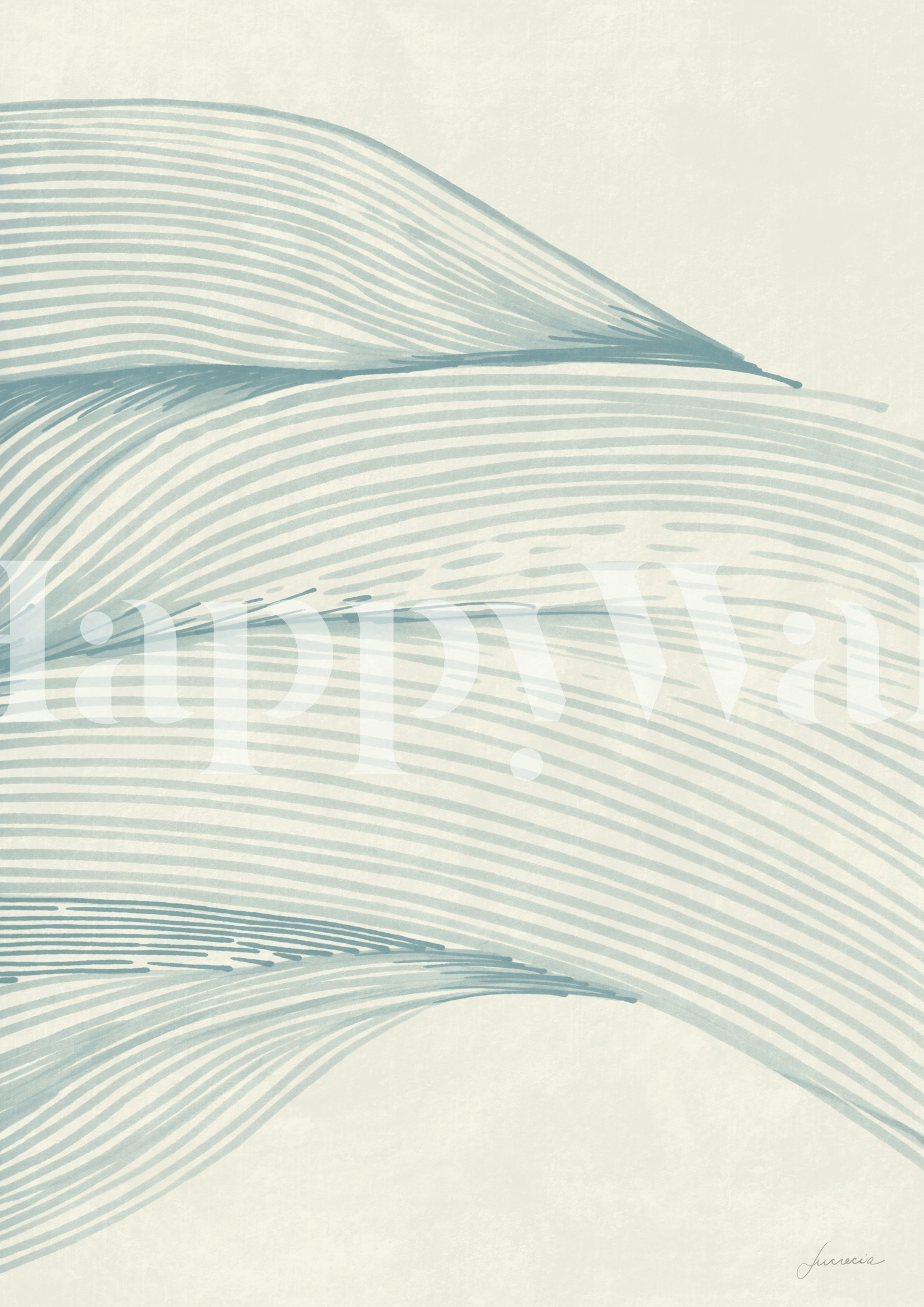 Ocean In Lines Wallpaper | happywall.com