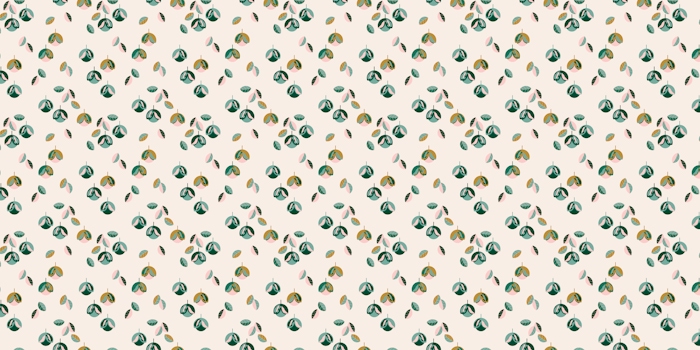 Botanical Leaf Pattern Wallpaper