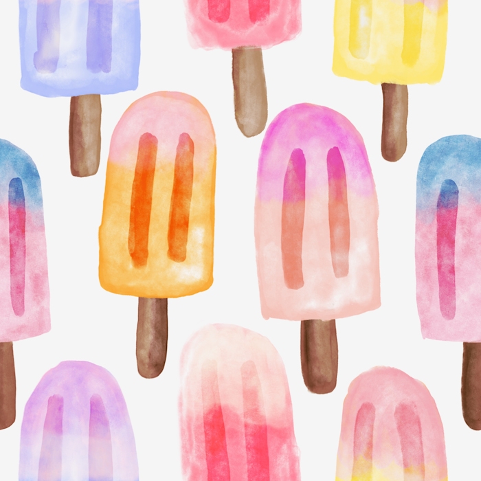 Colorful Ice Cream Pops Wallpaper