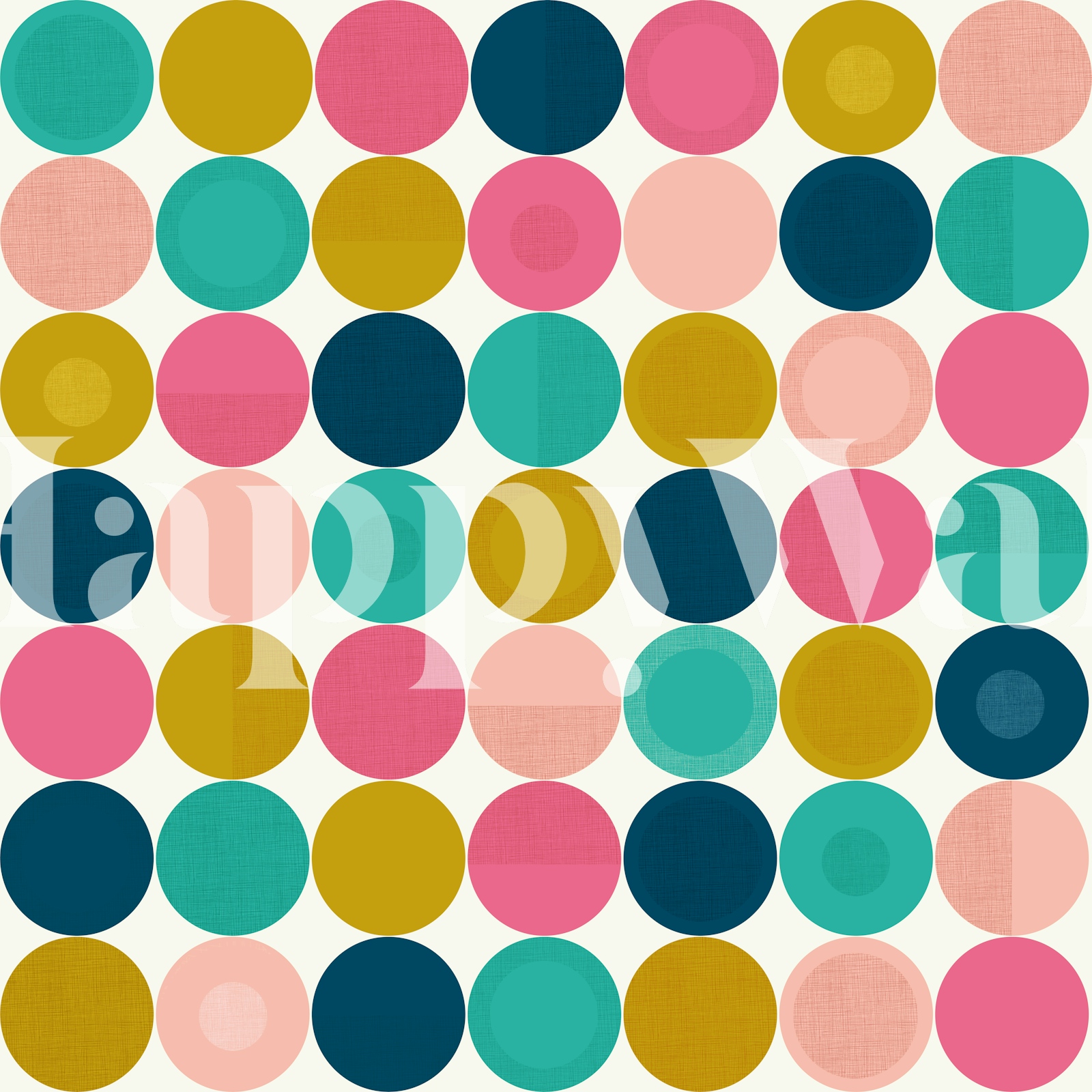 Retro Colorful Circles Wallpaper - Happywall.com