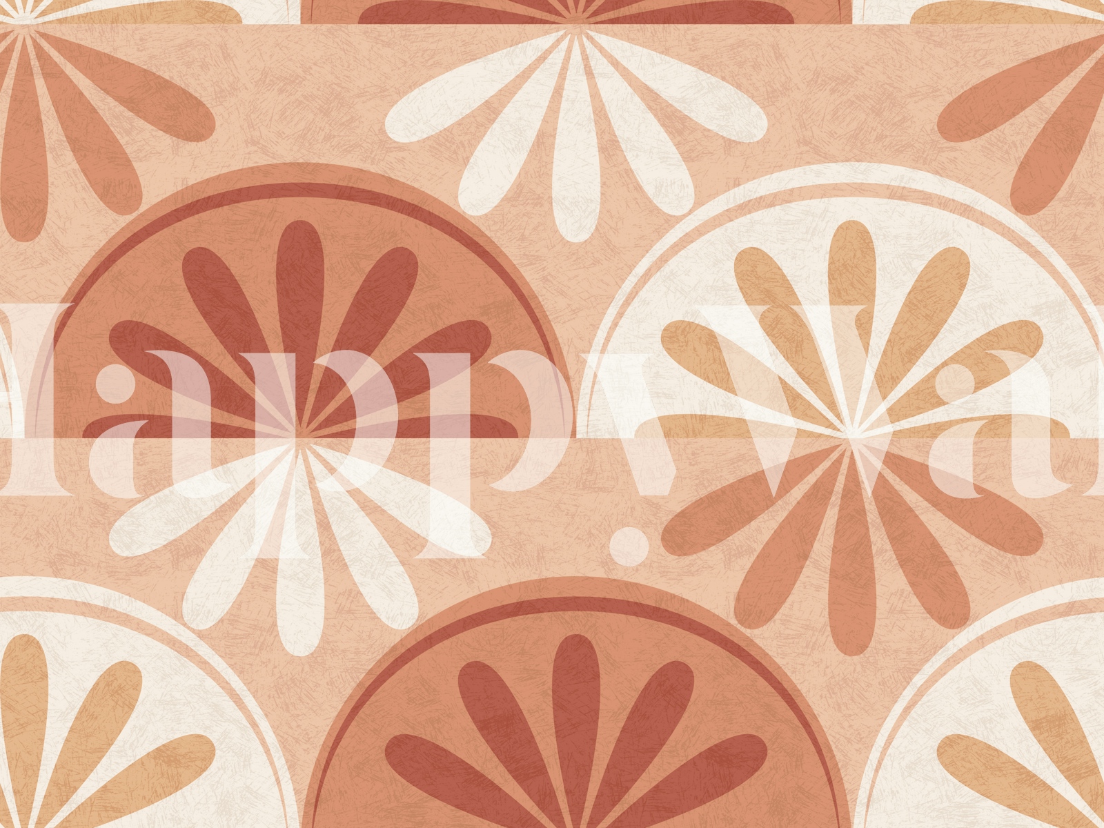 Warm Toned Petals Wallpaper | happywall.com