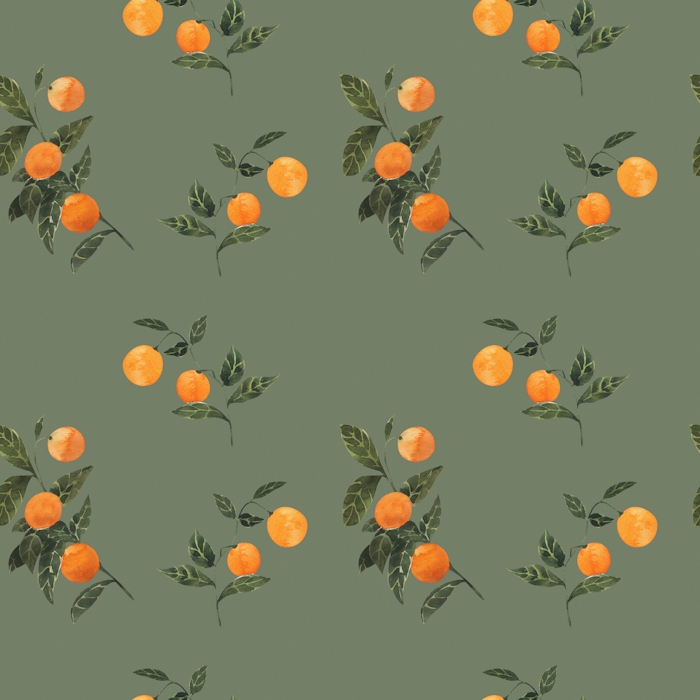 Citrus Grove Pattern Wallpaper | Happywall.com