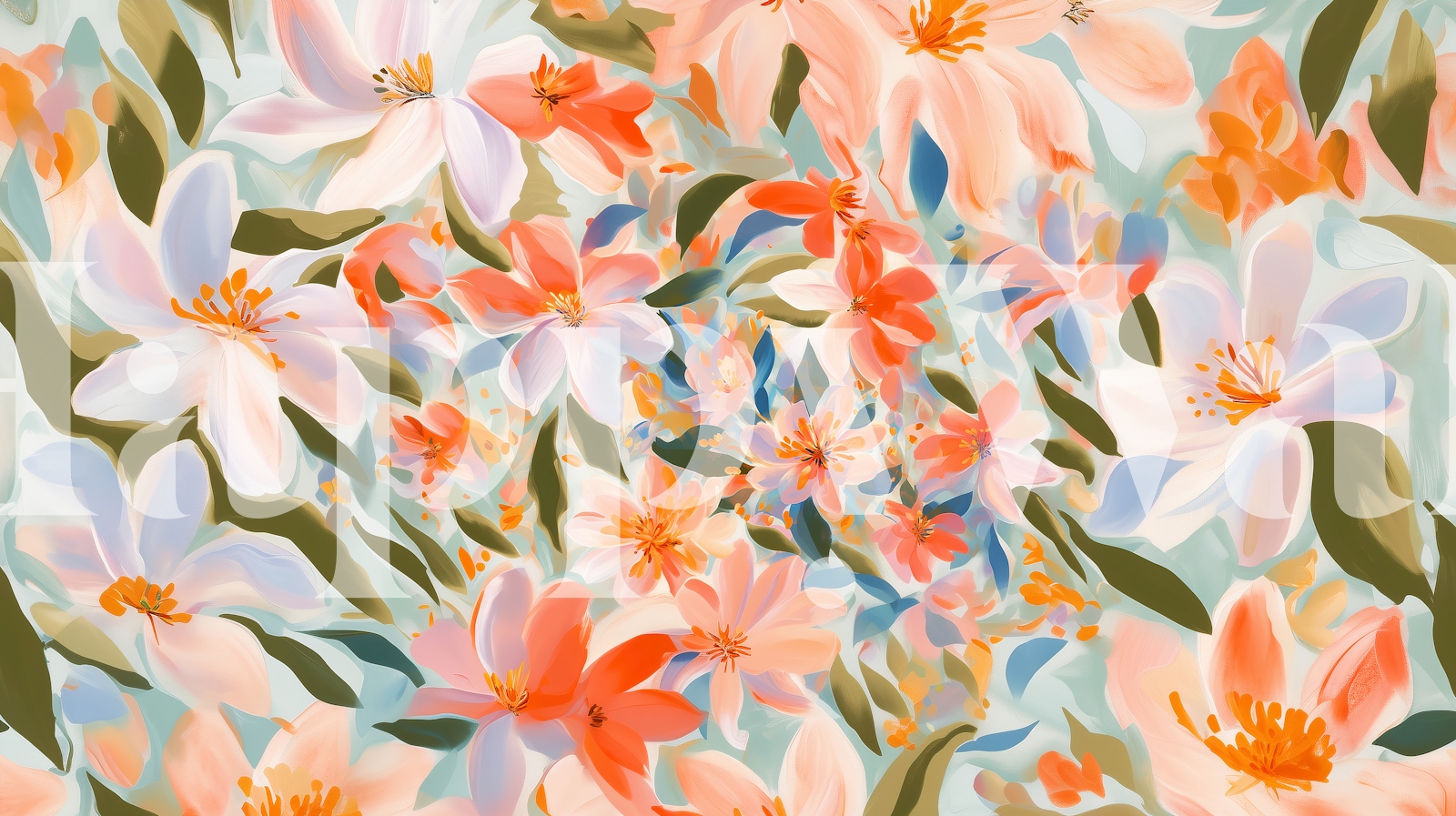 Springtime Flower Burst Wallpaper - Happywall.com