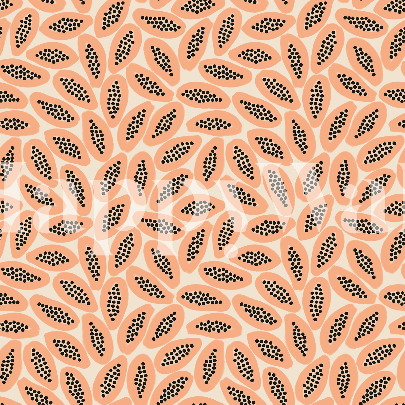Papaya Party Wallpaper | happywall.com