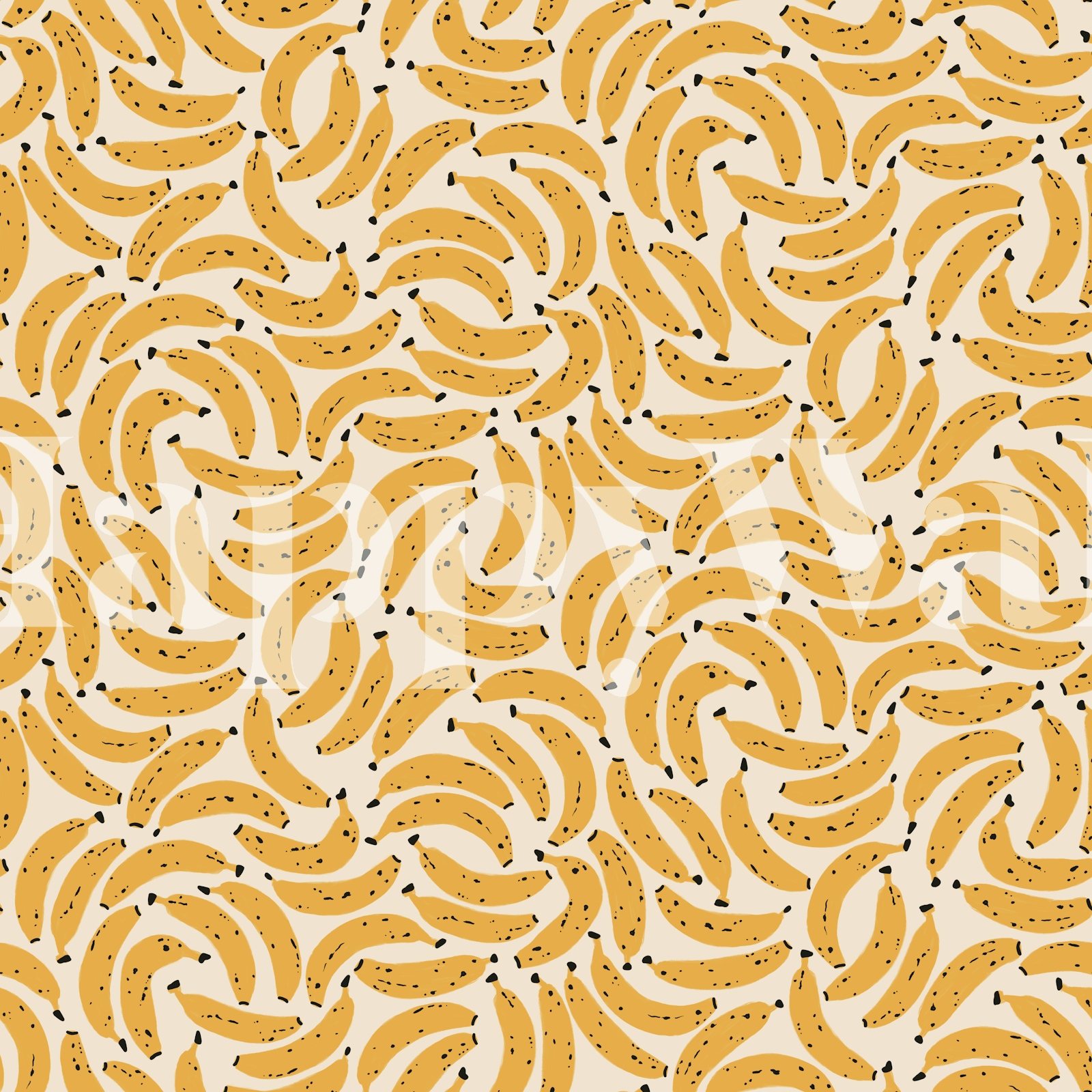 Banana Print Wallpaper for Kids Room