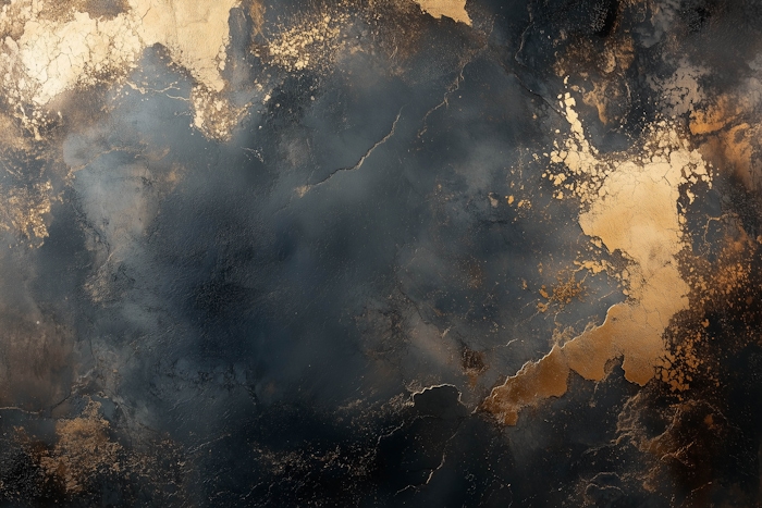 Golden Veil on Charcoal Wallpaper