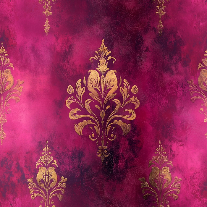 Royal Pink Flourish Wallpaper - Happywall