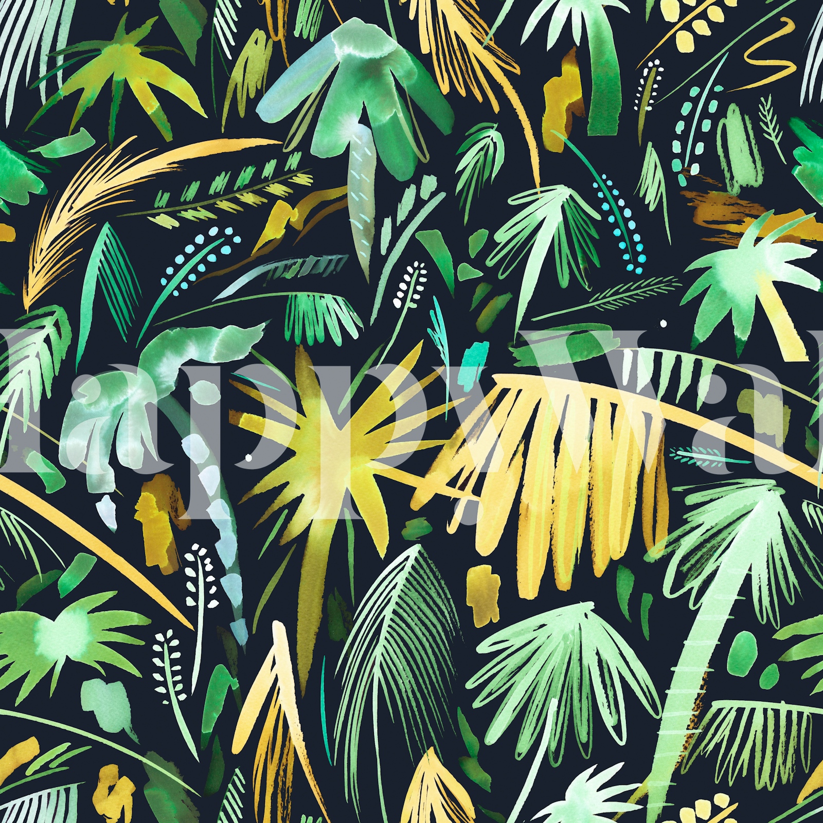 Lush Palms Jungle Wallpaper | happywall.com