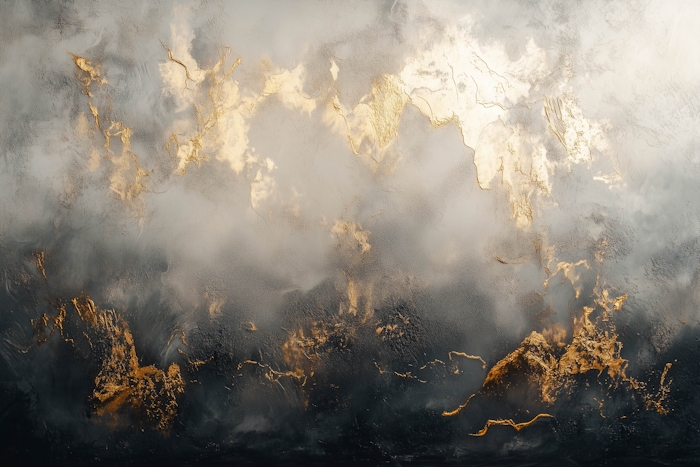 Gold Abstract Wallpaper for Dramatic Rooms