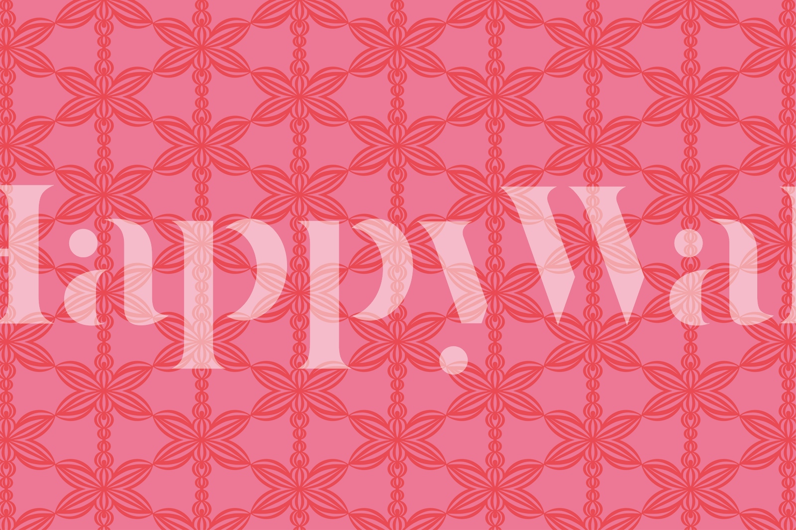 Butterfly on a String Pink Mural | happywall.com