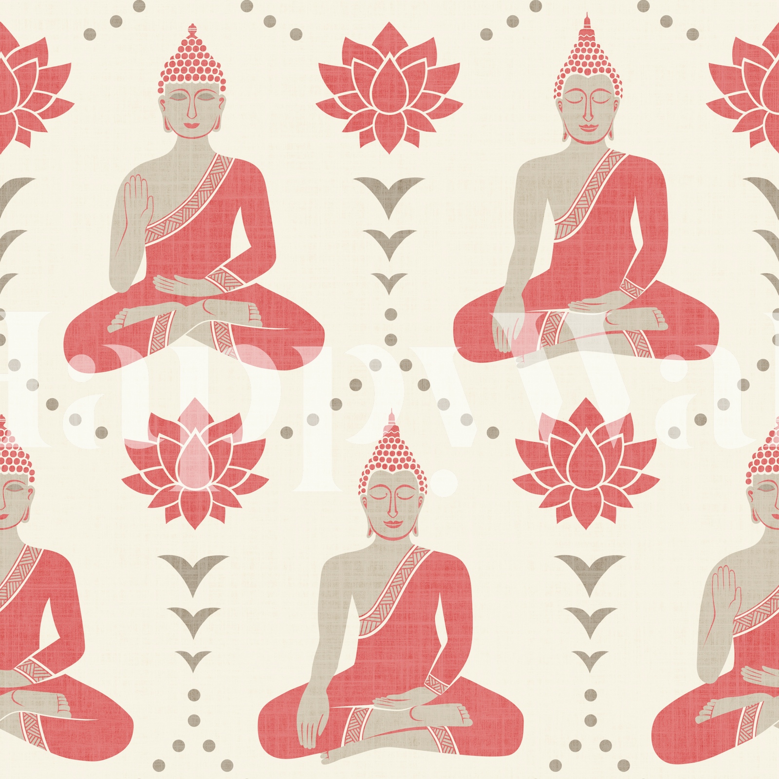 Meditating Buddha and Lotus Wallpaper