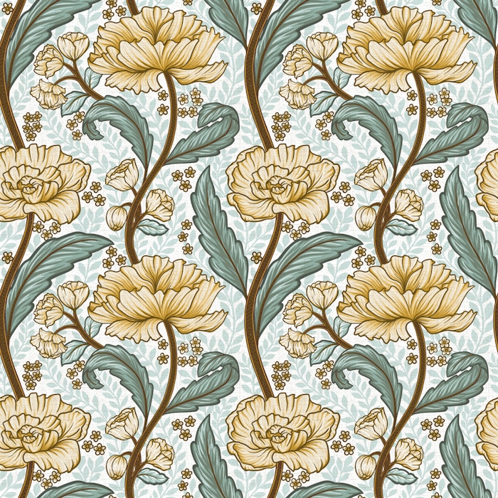 Victorian Art Nouveau Peonies - happywall.com