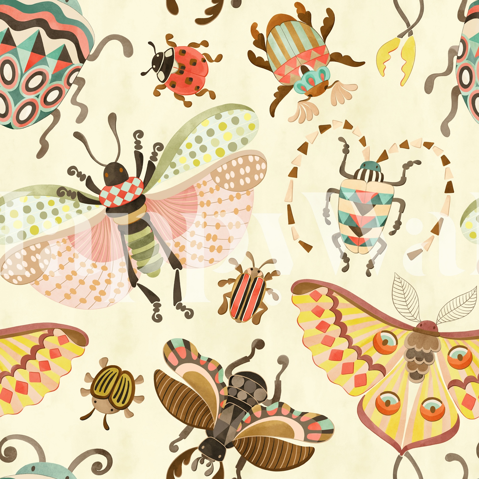 Whimsical Bugs Wallpaper - Happywall.com