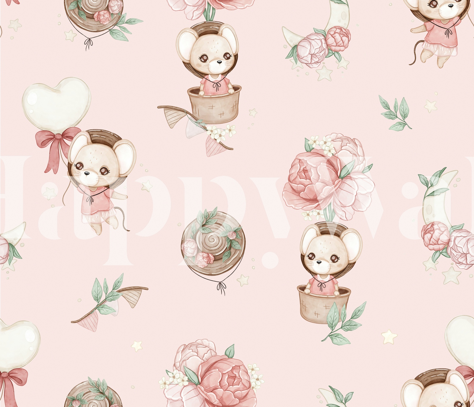 Fly High Little One - pink | happywall.com