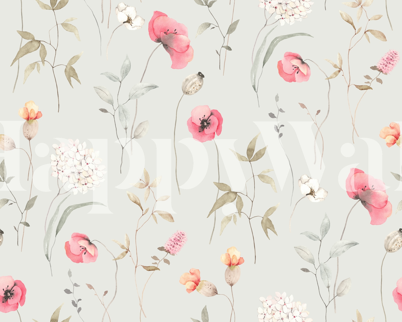 Romantic Poppy Serenade Wallpaper