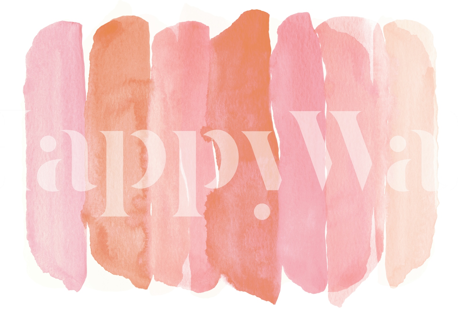 Pink Watercolor Striped Wallpaper