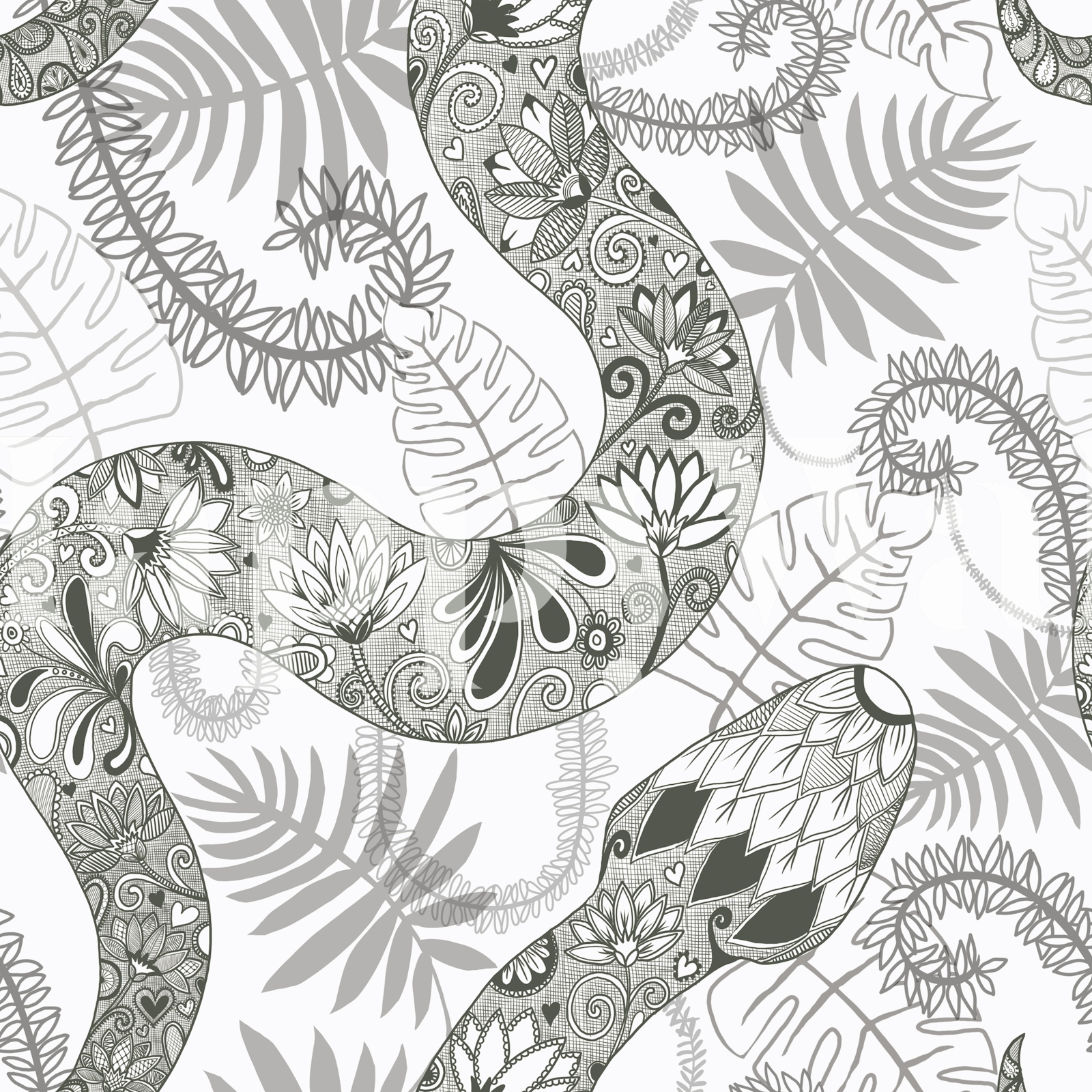 Serpent Jungle Wallpaper - happywall.com
