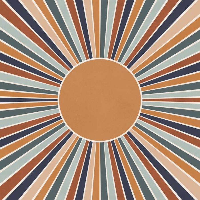 Vintage Radiant Circle Wallpaper | happywall.com
