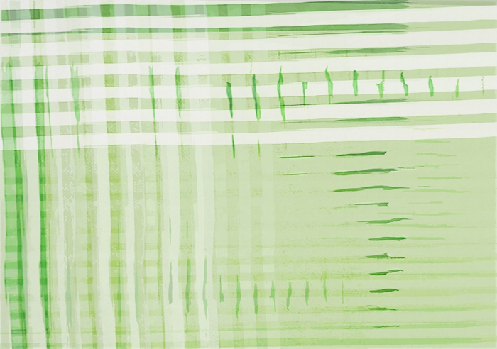 Deconstructed Checkers Spring Green Wallpaper