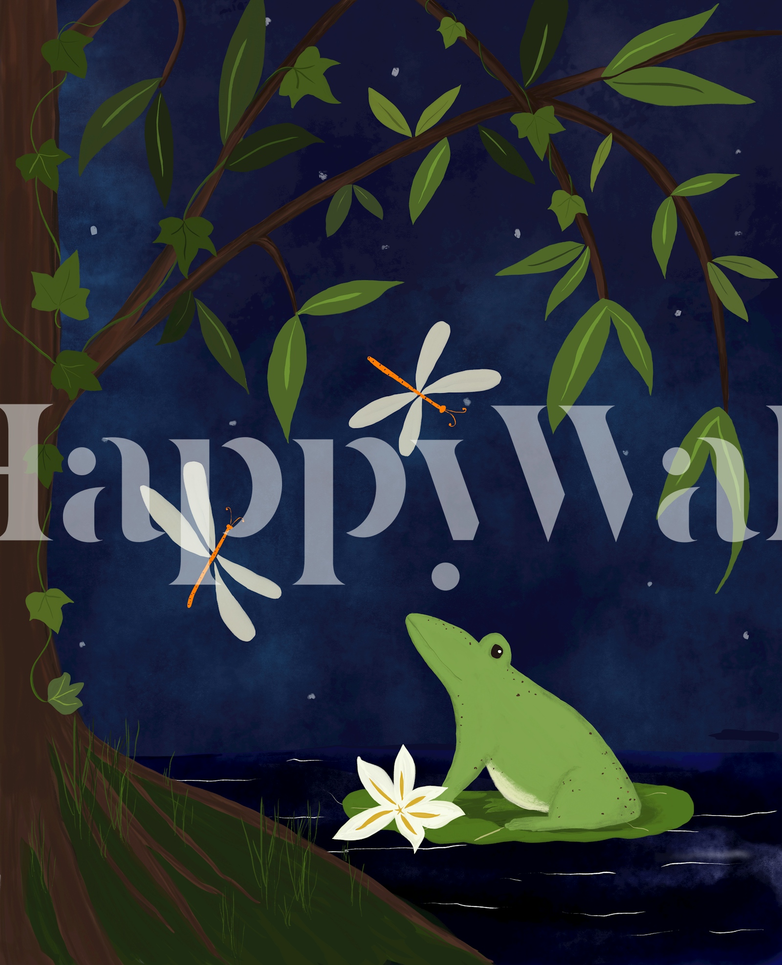 Solstice Frog Wallpaper | happywall.com