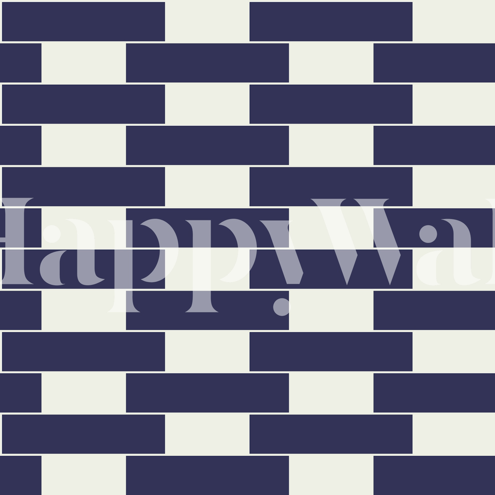 Navy Brick Style Decor - happywall.com