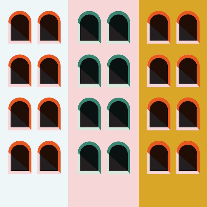 Colorful Window Pattern Wallpaper