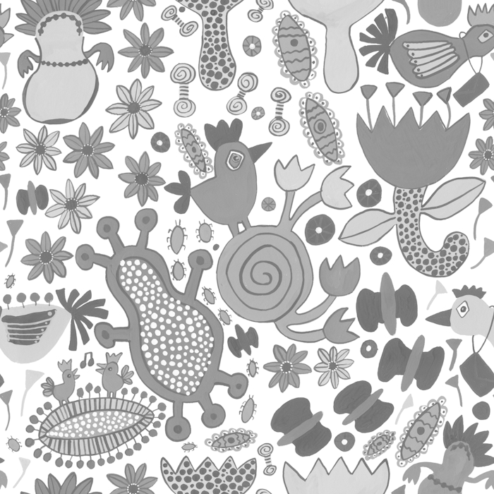 Elliot Grey Large Wallpaper | happywall.com