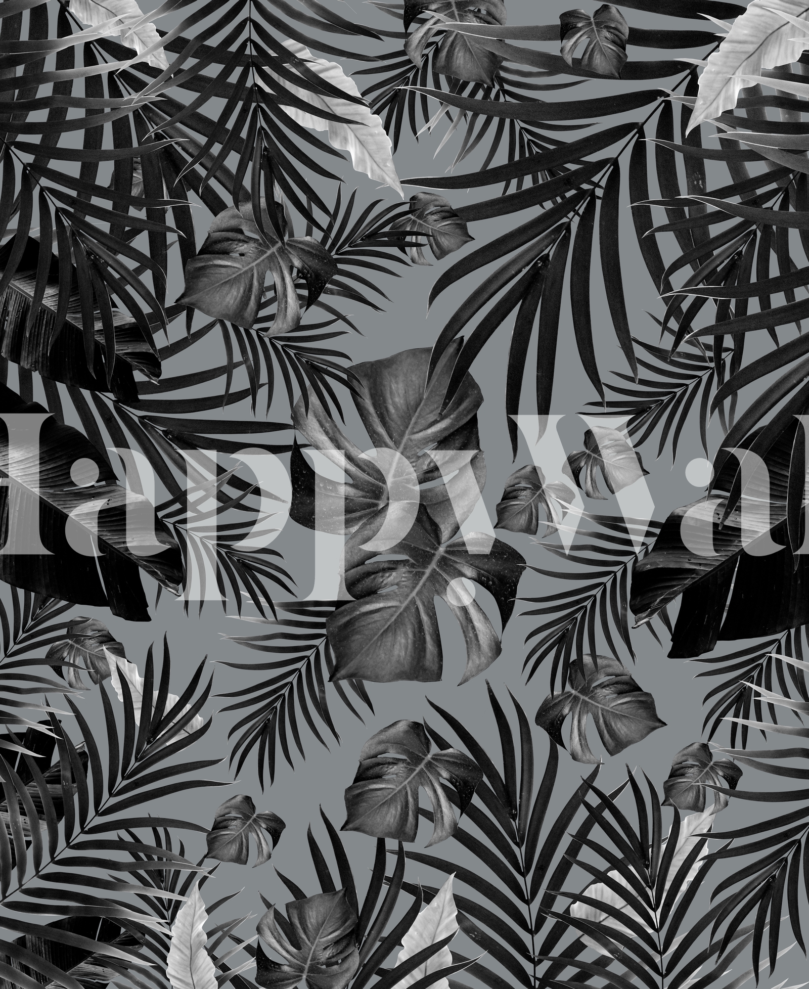 Tropical Jungle Night Leaves 6 wallpaper | Happywall