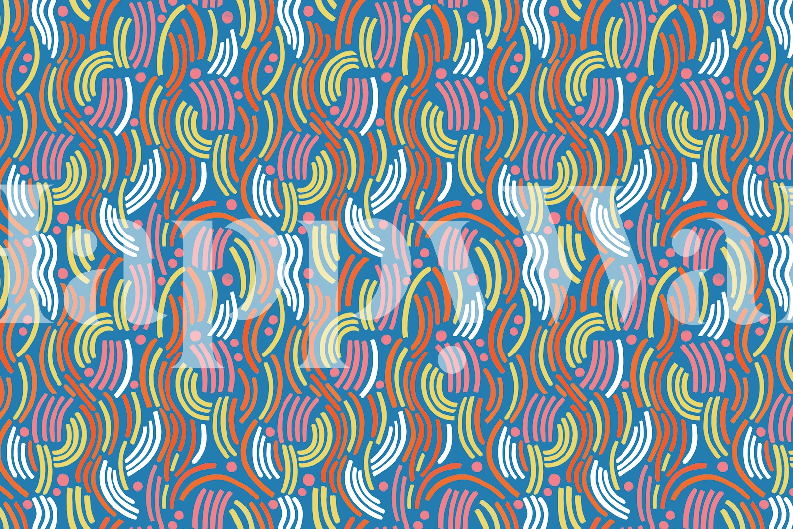 Colorful Cascading Lines Wallpaper Design