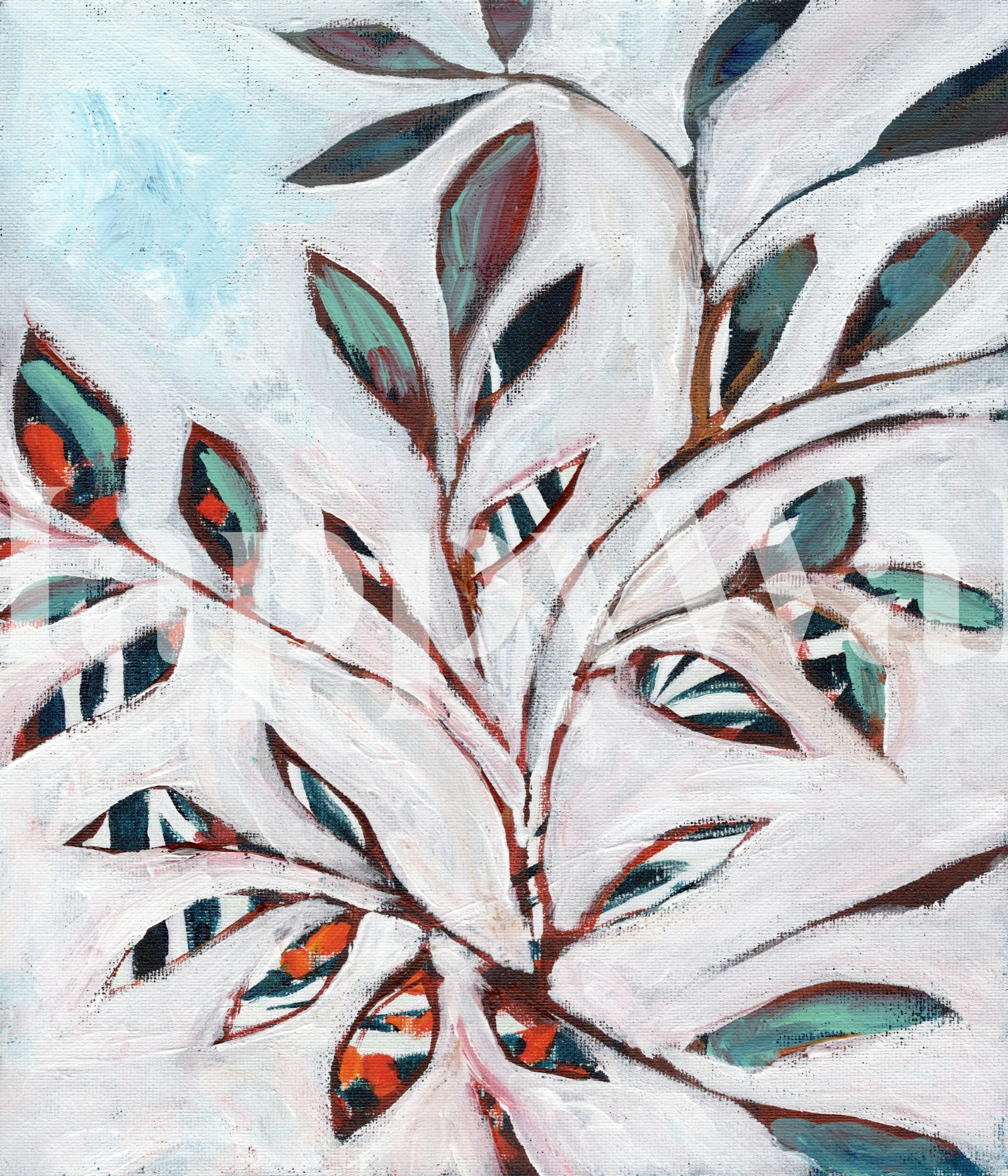 Colorful Leaf Impressions - Happywall.com