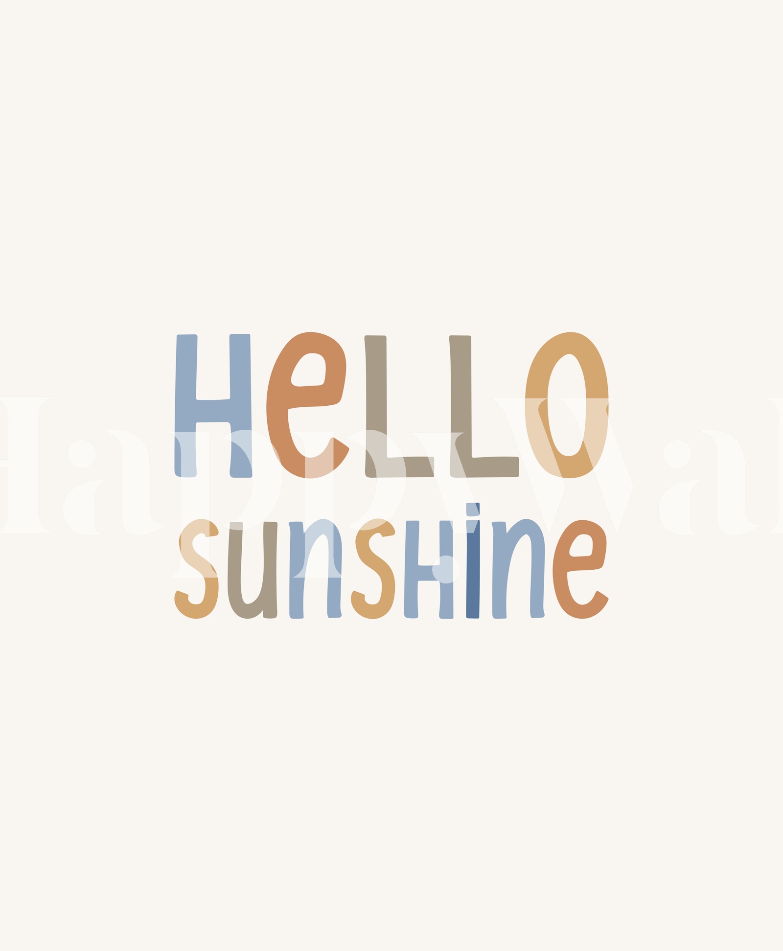 Hello Sunshine Lettering Boho - happywall.com