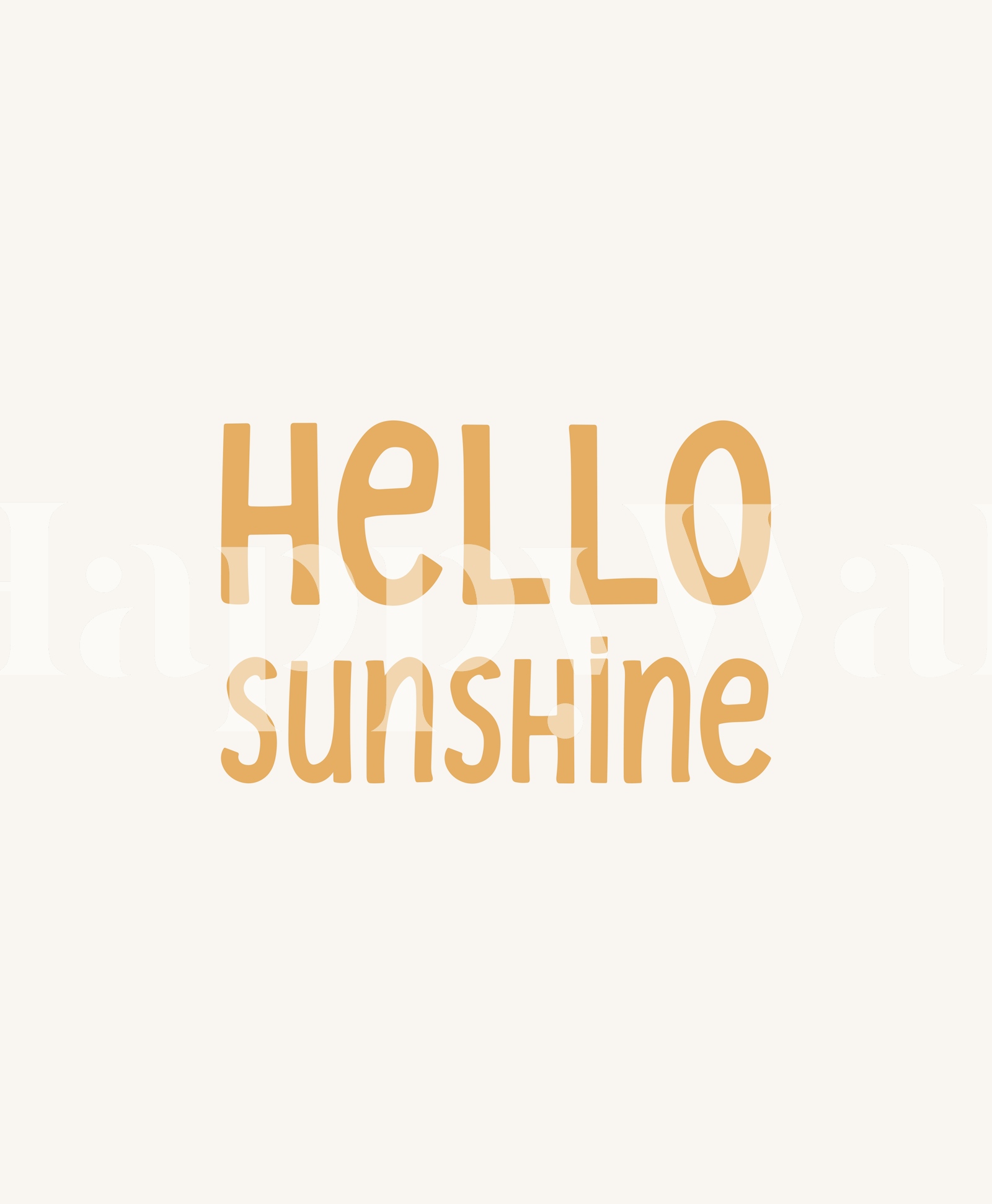 Yellow Lettering Wallpaper for Bright Decor