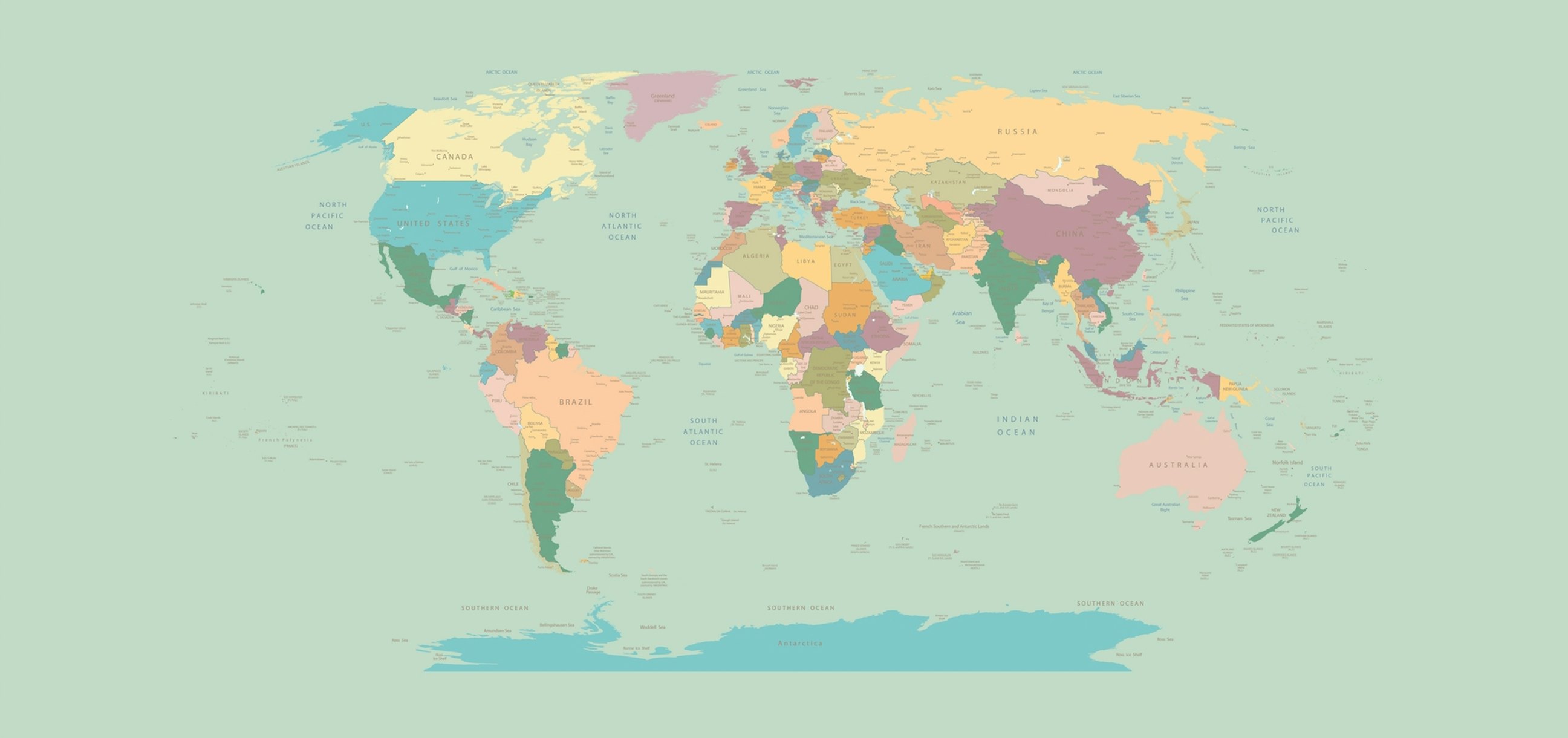 Mapa świata 2 tapety - Happywall